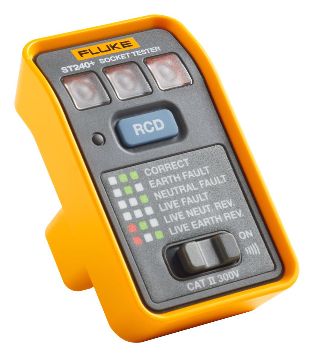 ST240+/UK - Fluke - RCD 插座测试仪，蜂鸣器，英国，50 Hz，920 mW，230 V
