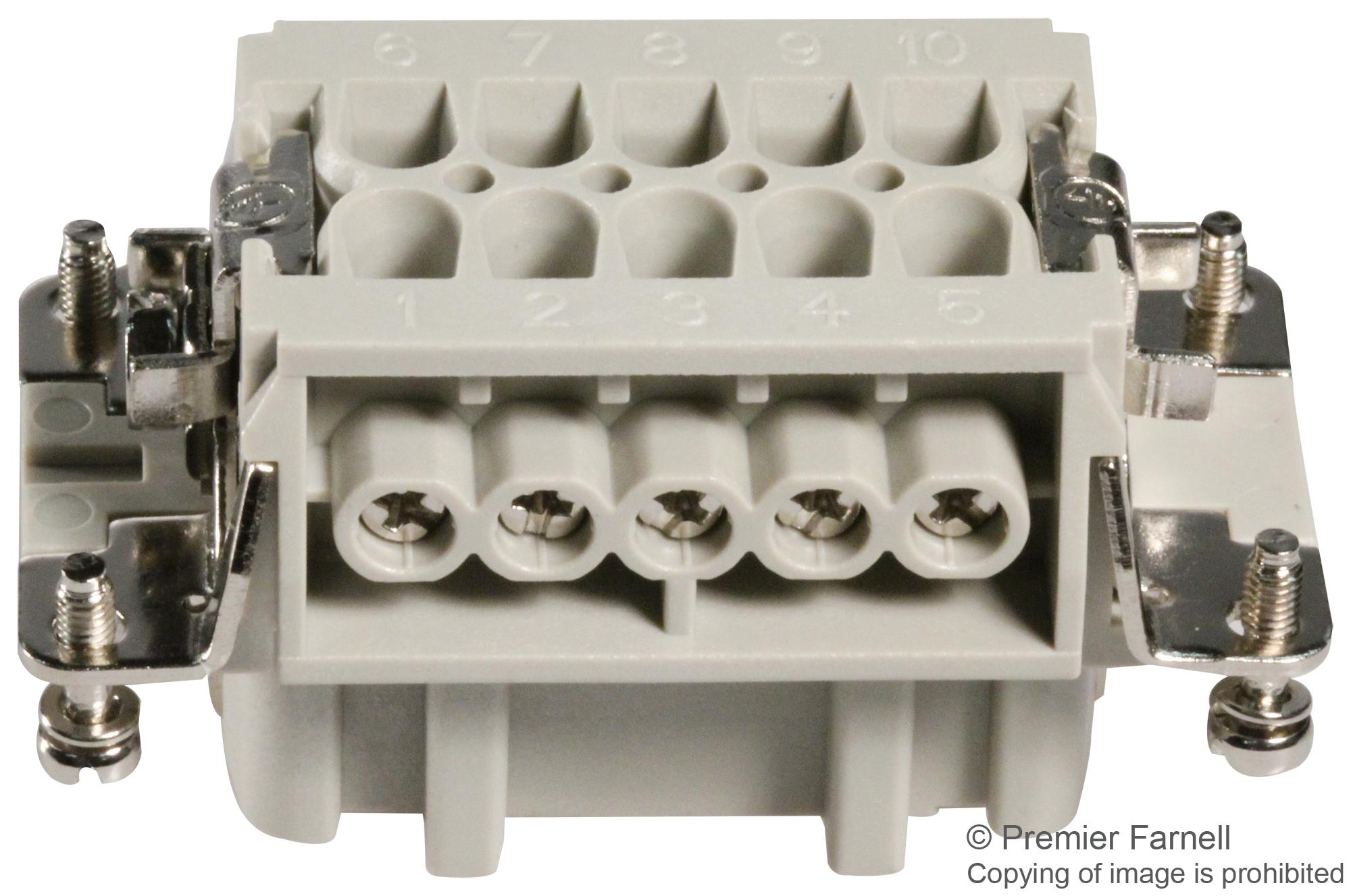 HE-010-F - Amp - Te Connectivity - 连接器嵌芯, 母, 10路