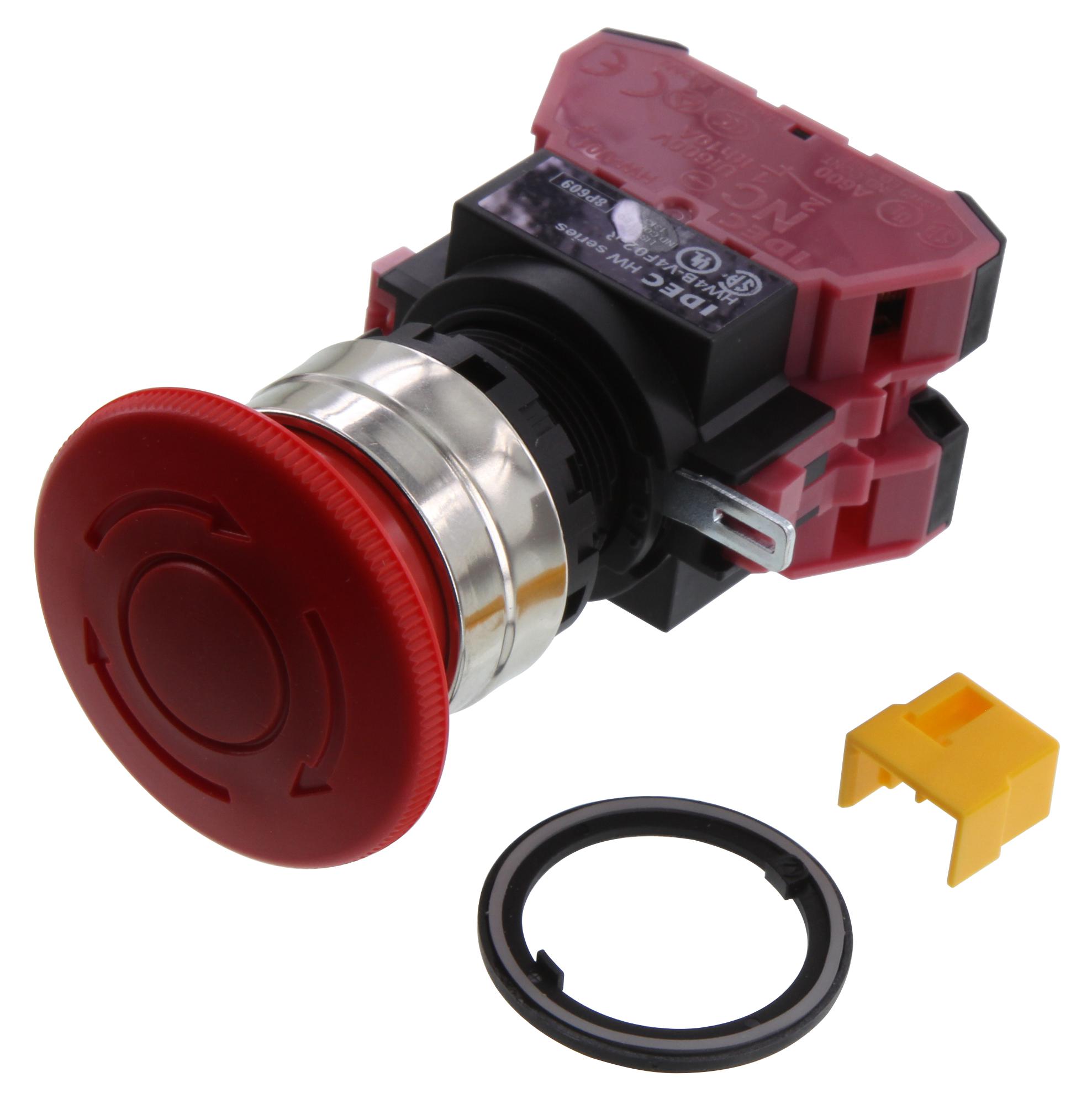 HW4B-V4F02-R - Idec - 紧急停止按钮开关, DPST-常闭, 10A HW4B-V4F02-R - Idec - 紧急停止按钮开关, DPST-常闭, 10A