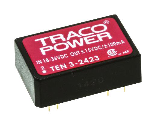 TEN 3-2411 - Traco Power - 隔离式通孔DC/DC转换器, ITE, 2:1