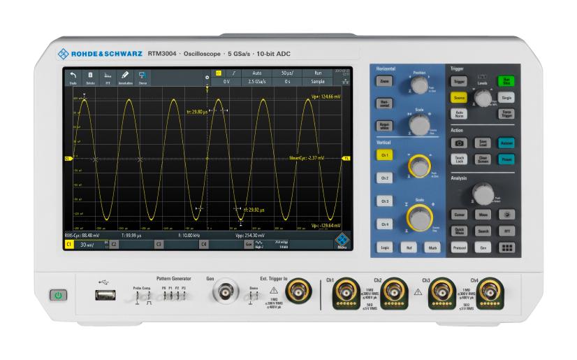 RTM3004 (RTM3K-04) - Rohde & Schwarz - 数字示波器, RTM3000 Series, 4 通道