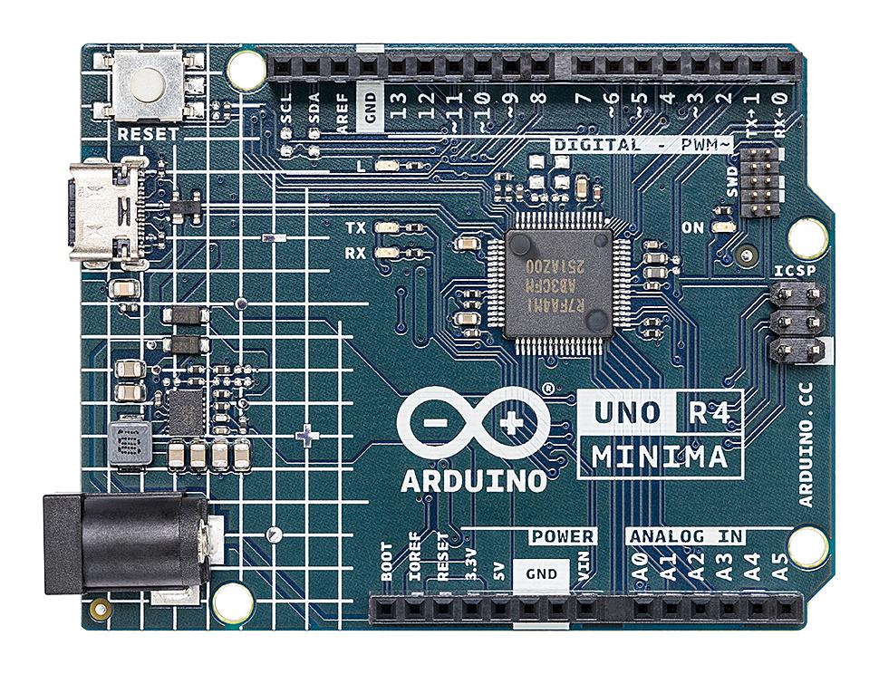 ABX00080 - Arduino - 开发板，UNO R4 Minima，R7FA4M1AB3CFM#AA0，32 位，ARM Cortex-M4F