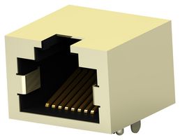 1734795-1 TE CONNECTIVITY, 模块连接器, RJ45 插座, 1 x 1 (端口), 8P8C, Cat3, 通孔安装 ...